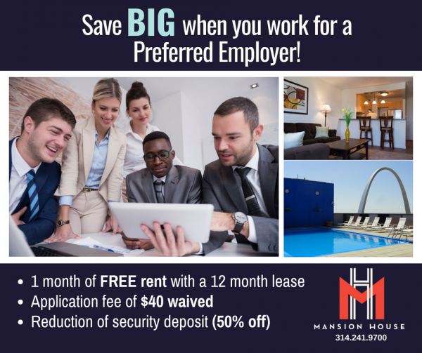 Work Downtown? Check out our Preferred Employer Discount! - Mansion House